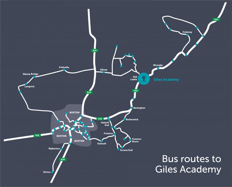Giles Academy is easily accessible with over 60 bus stops – Giles Academy
